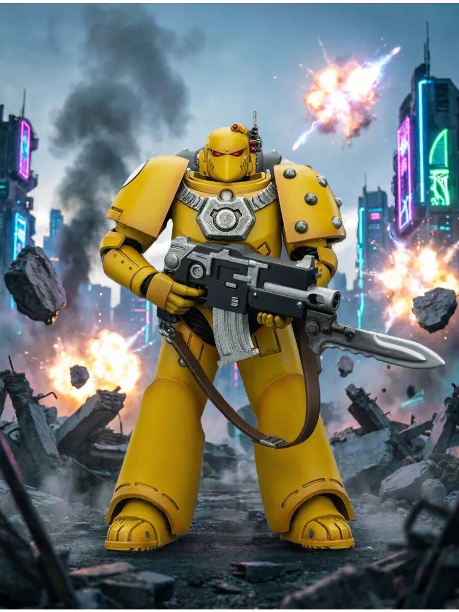 Фигурка JOYTOY Warhammer 30K Imperial Fists MKVI Tactical Legionary