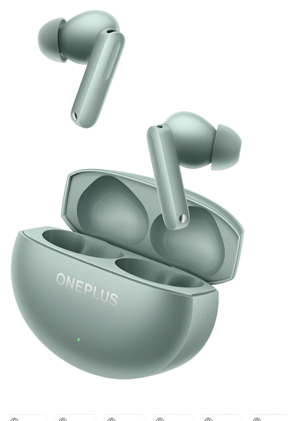 Наушники беспроводные OnePlus Buds 3 ANC, шумоподавление 49дБ, время работы 28ч, зеленые