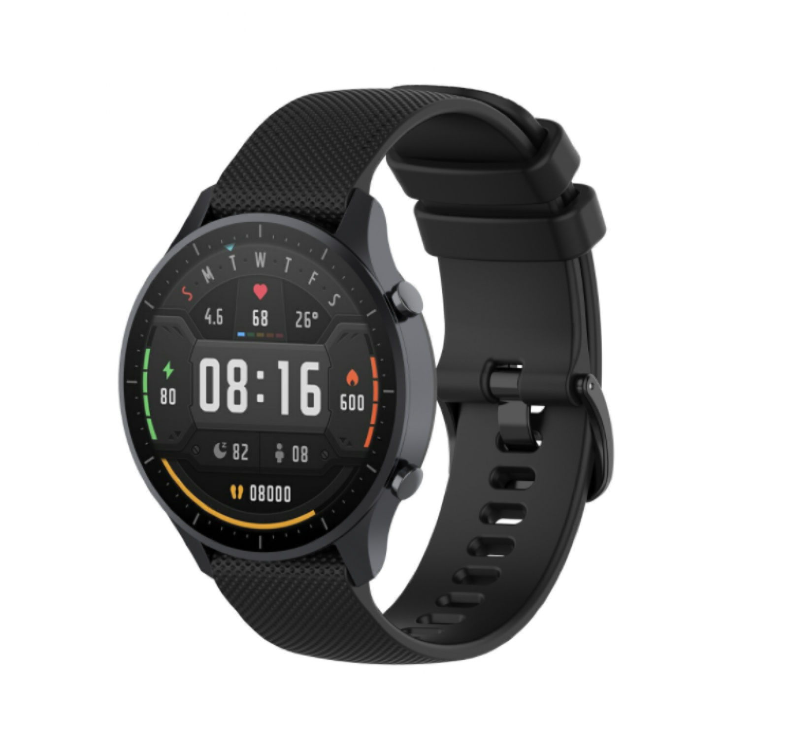 Сменный силиконовый ремешок MyPads Hypo для Xiaomi Watch S1 Active и Watch S1 с быстросъемным механизмом, черный