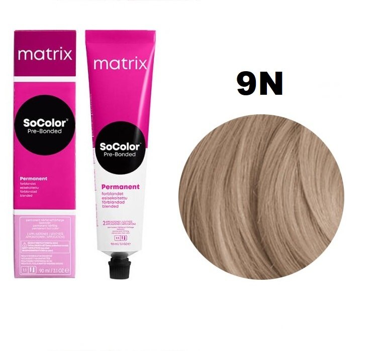 Matrix краска Socolor Pre-Bonded 9N очень светлый блондин нейтральный 90 мл Матрикс