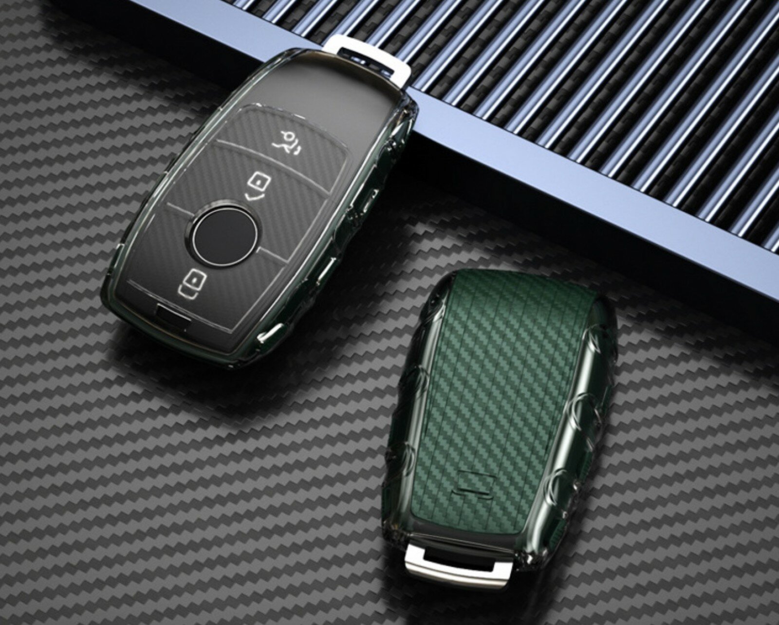 Чехол MyPads для смарт ключа Mercedes-Benz M-236735 темно-зеленый защита от царапин