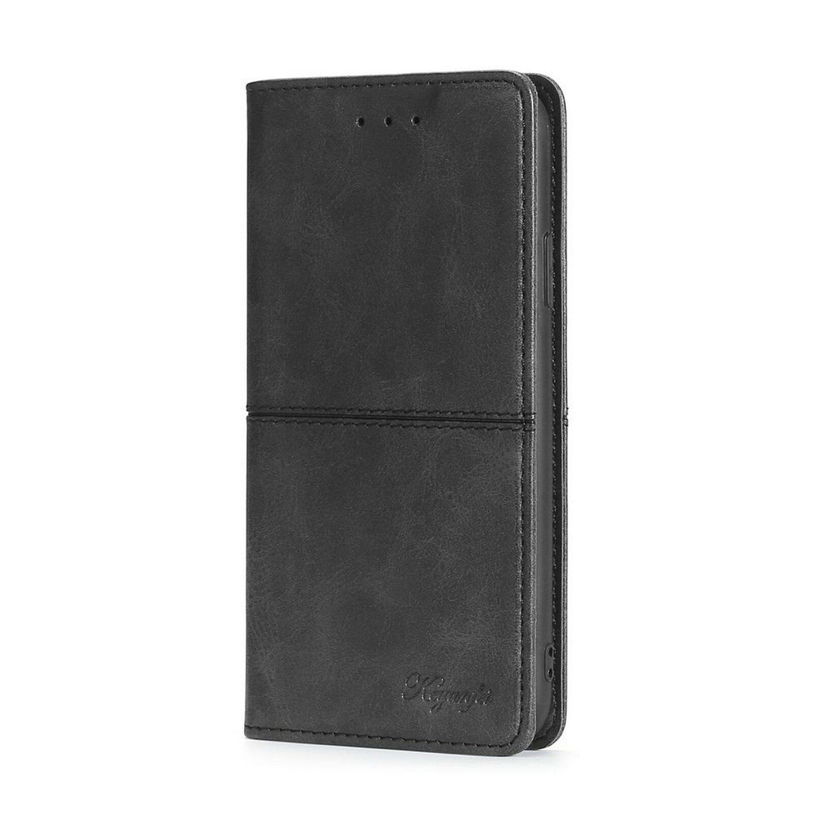 Чехол-книжка MyPads для Xiaomi 12s Ultra из натуральной воловьей кожи, черный