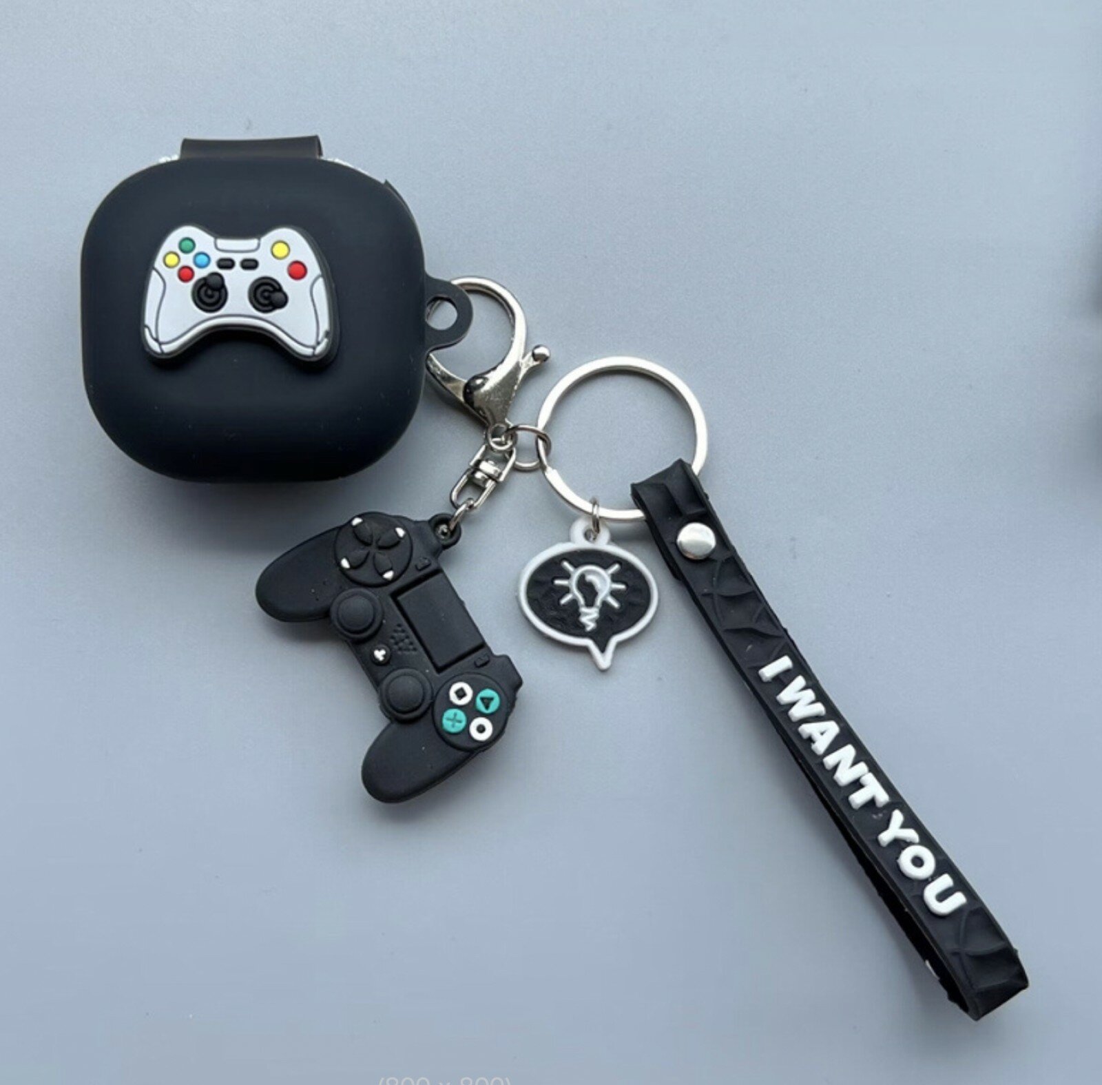 Защитный чехол MyPads для наушников JBL Live Pro+ с брелком-геймпадом, силиконовый