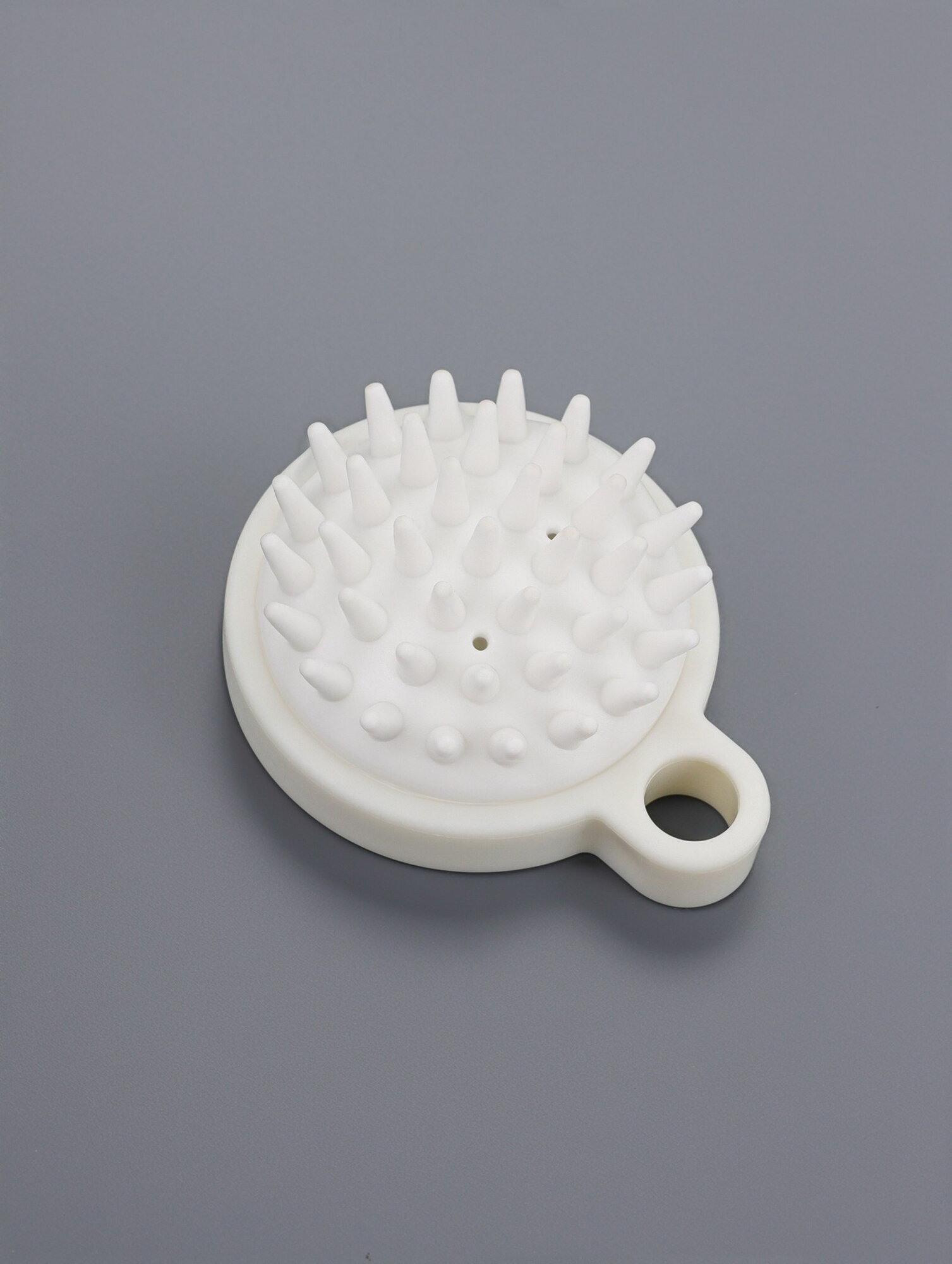 Щётка - массажёр для мытья головы, 8.5x6.8x3.6 см, белая, тип массажёра: массажная щётка