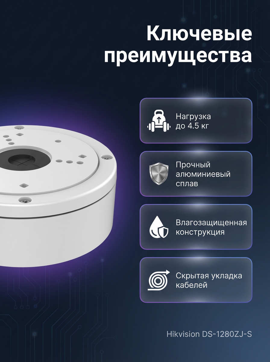 Монтажная коробка Hikvision DS-1280ZJ-S