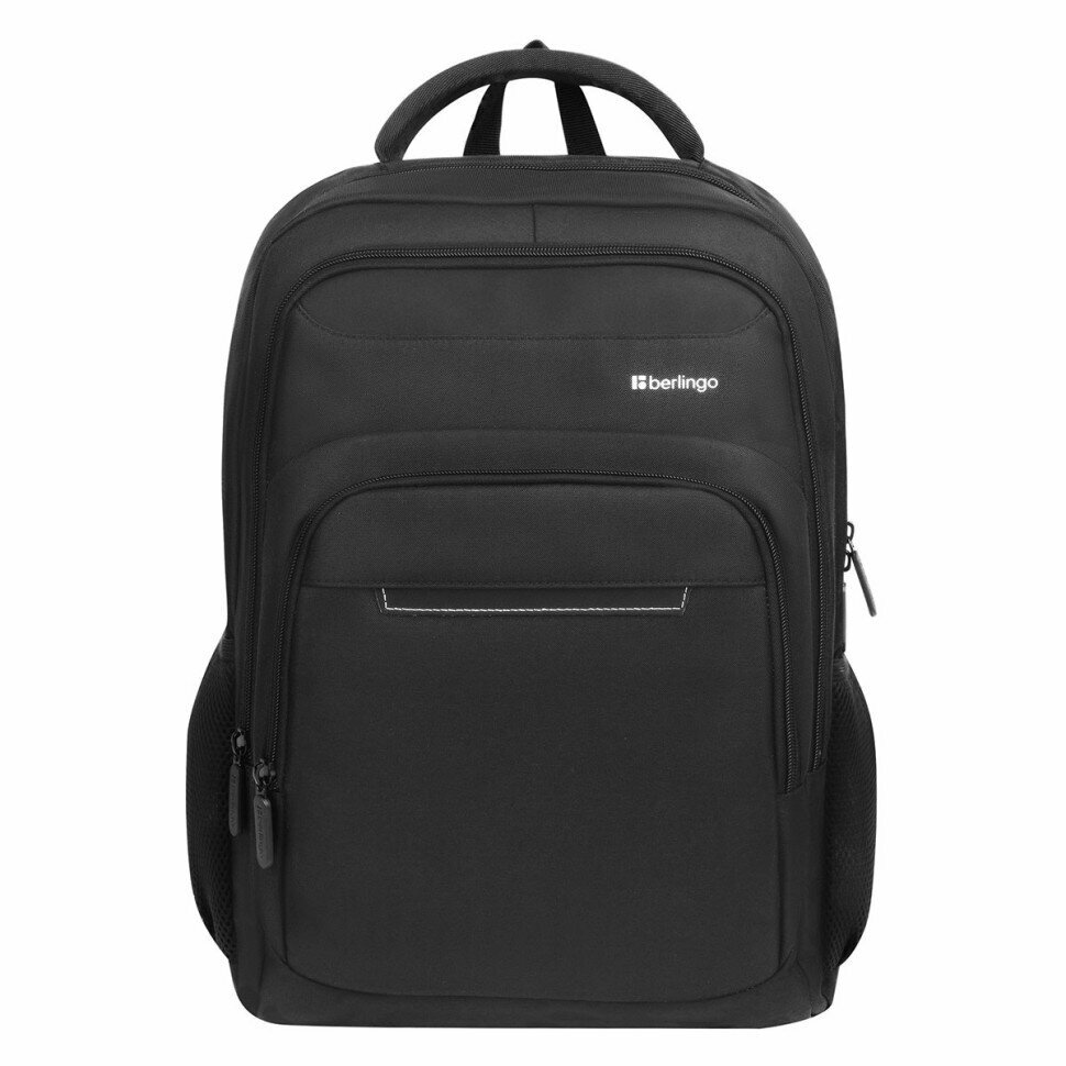 Рюкзак Berlingo City "Strict black" 42*29*17см, 2 отделения, 3 кармана, отделение для ноутбука, эргономическая спинка, 313437