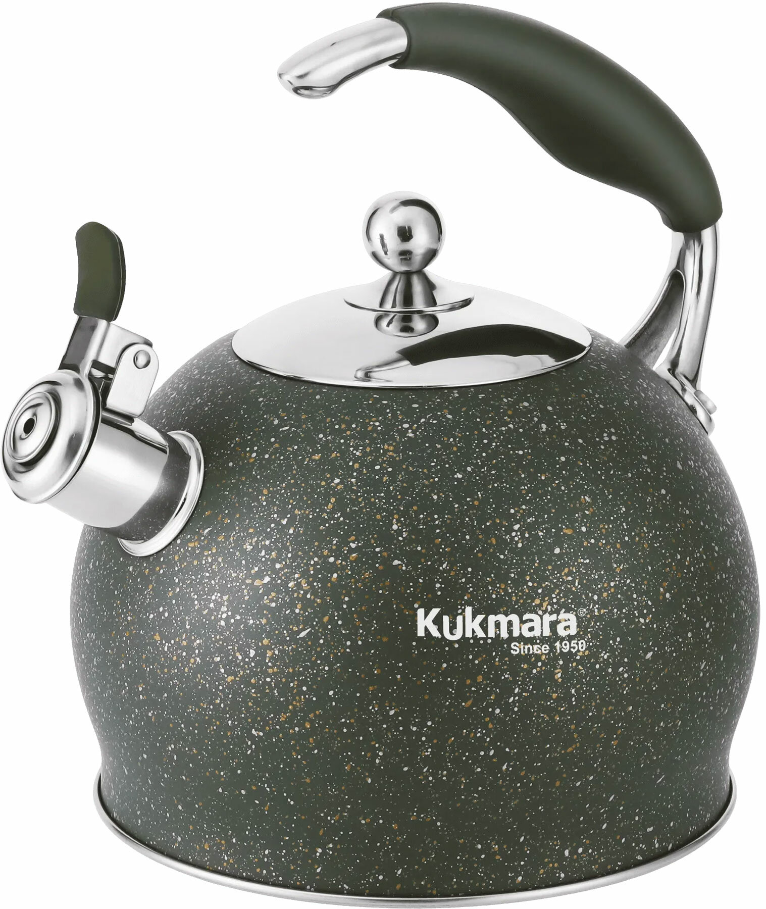 Чайник из нержавеющей стали со свистком Kukmara 3 л, Malachite (Ч-03)