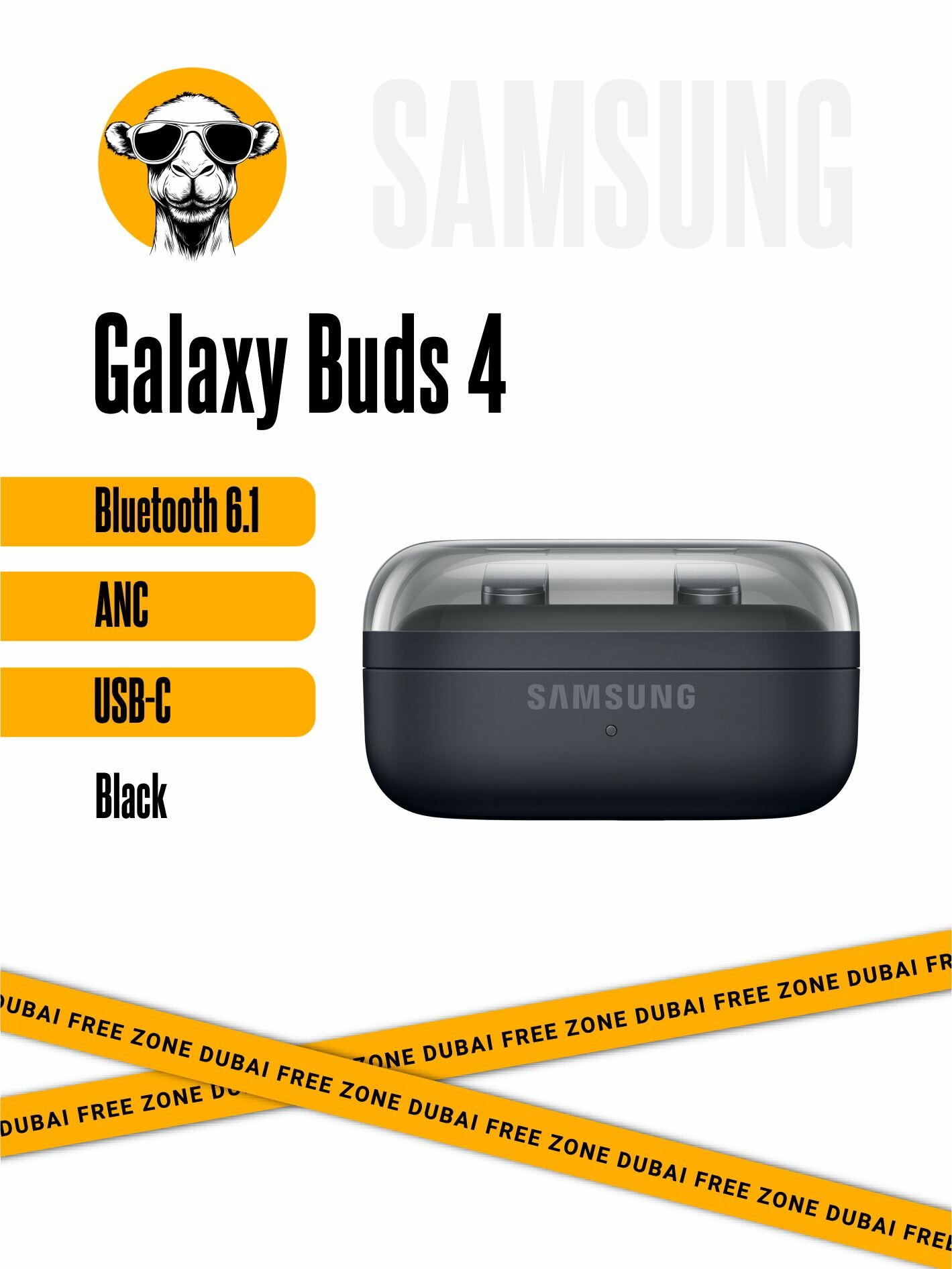 Беспроводные наушники Samsung Galaxy Buds 4 Black