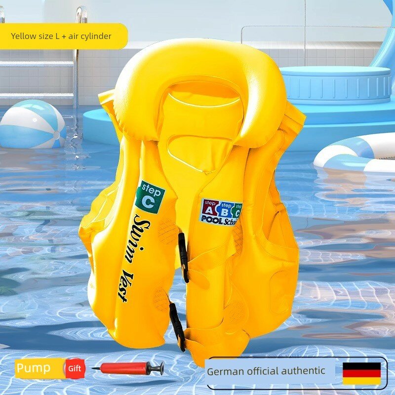 Children's Swimming Ring, Kids' Large Buoyancy Inflatable Vest, Boys and Girls Beginner Swimming Equipment, Inflatable