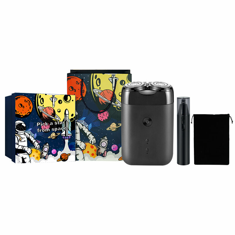 Электробритва роторная мужская Xiaomi S100, S 100 Black-Grooming Box