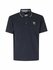 Рубашка Blauer Logo-patch tipped polo shirt, размер 46, Синий принт