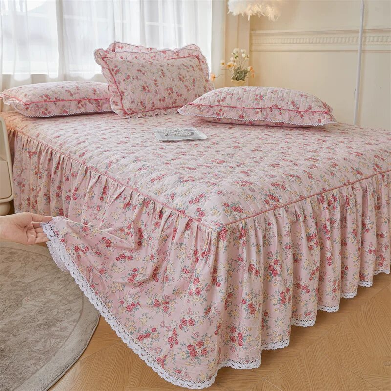 Хлопковая Подкладная Юбка для Кровати 180x200 см, 100% Хлопок