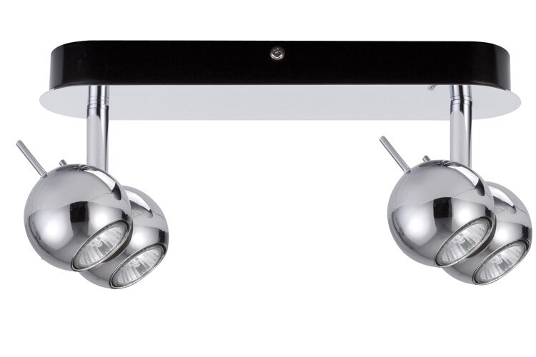 Светильник настенно-потолочный Paulmann Sphere 2x(2x20Вт) 2900К GU4 230/12В Металл Хром Черный 66528.