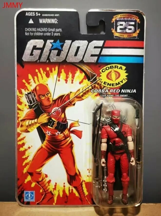 Фигурка Hasbro Special Forces 3,75-дюймовая подвижная кукла Cobra Red Ninja, посвященная 25-летию со дня рождения