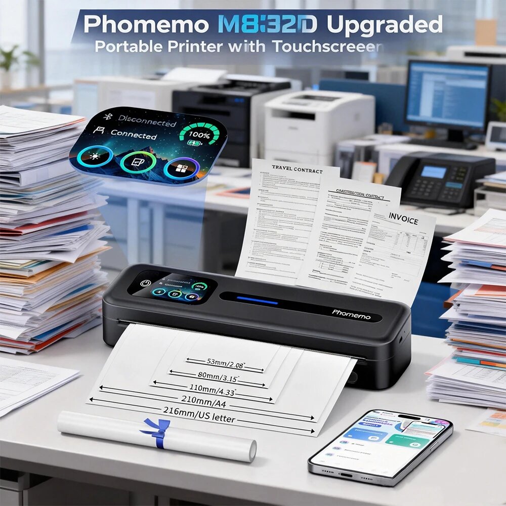 Phomemo M832D Портативный Термопринтер Black Printer — фото 1