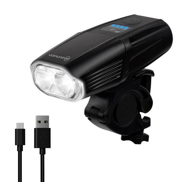 Велофонарь на руль Briviga EBL-3606-2T6 USB 600 люмен.