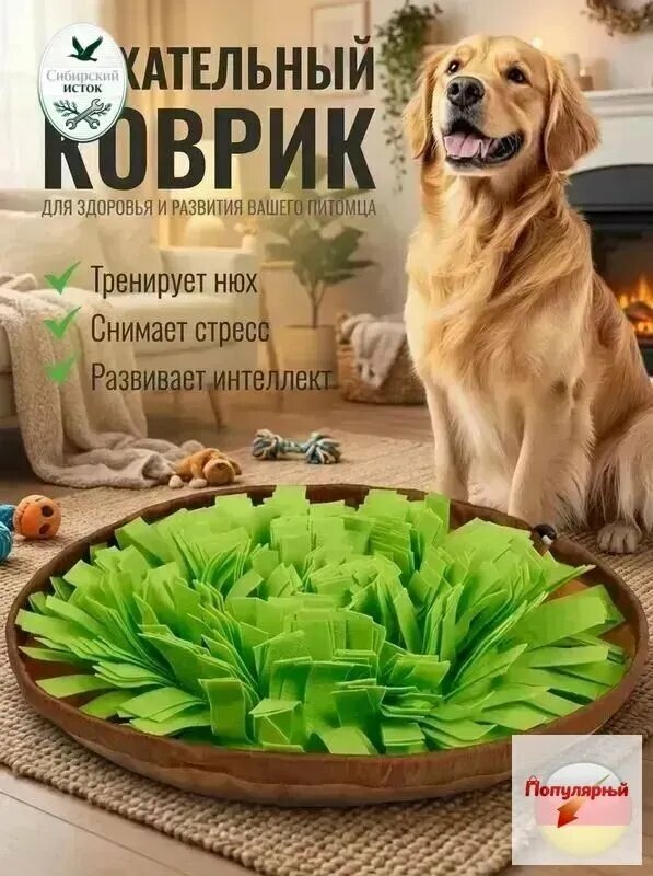 Интерактивный коврик-головоломка для собак с антискользящим покрытием