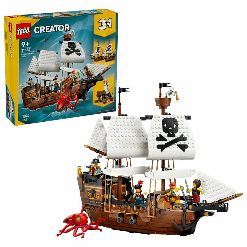 Конструктор LEGO Creator 3-в-1 - Легендарный пиратский корабль, 1074 эл. - Лего 31387