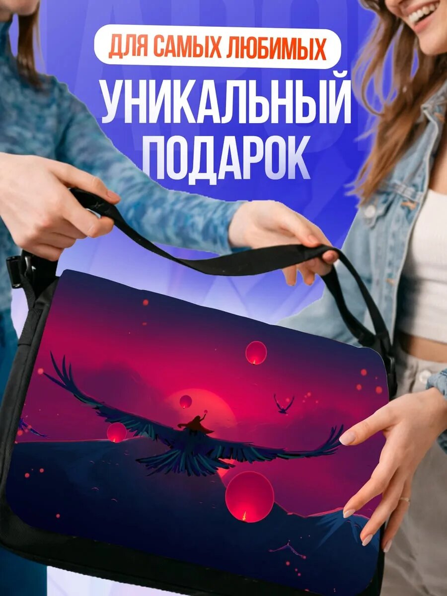 Сумка летящий ворон — фото 1