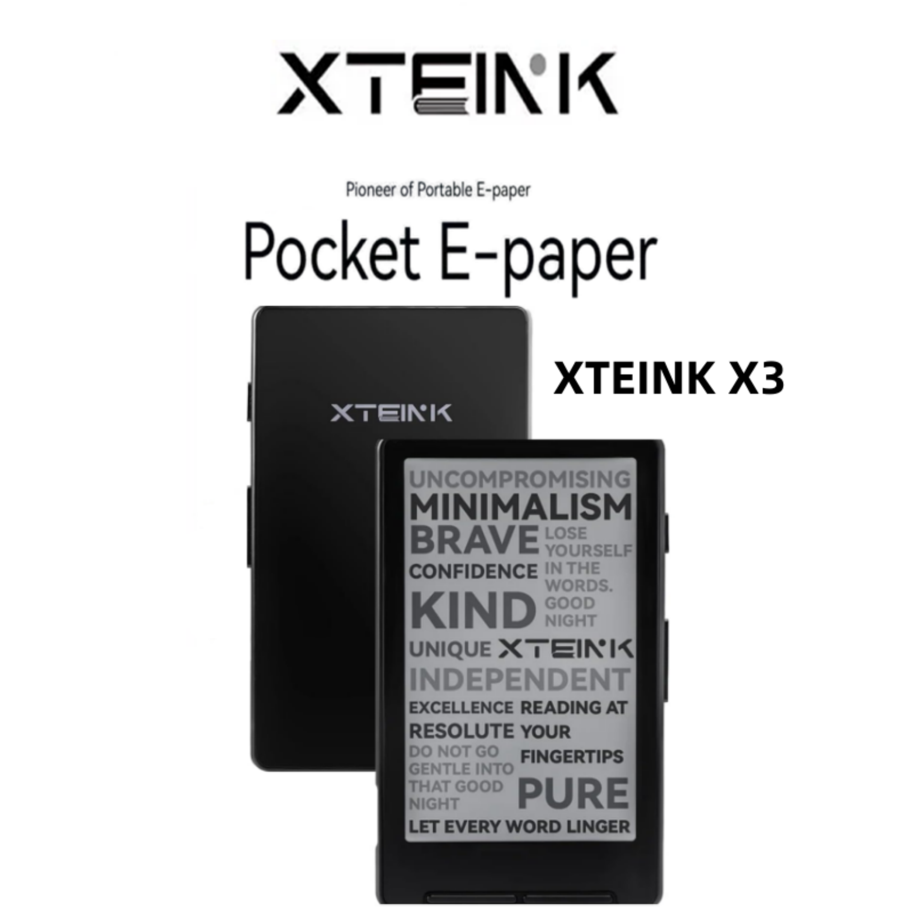 Электронная книга XTEINK Stark X3, E-Ink 3,7", Wi-Fi, Bluetooth, 16 Гб, черный