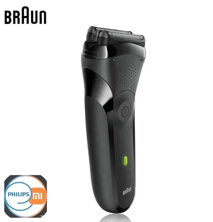 Braun Электробритва Series 3 301S Men Electric Razor, черный, белый