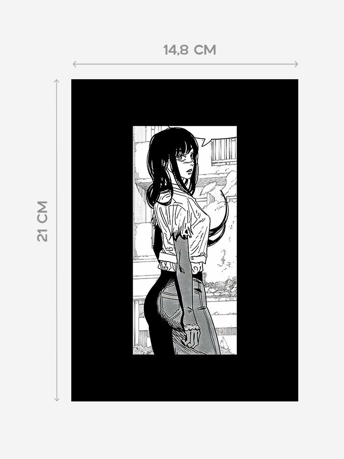 Блокнот А5 Аниме Человек бензопила Chainsaw Man, на кольцах, в точку