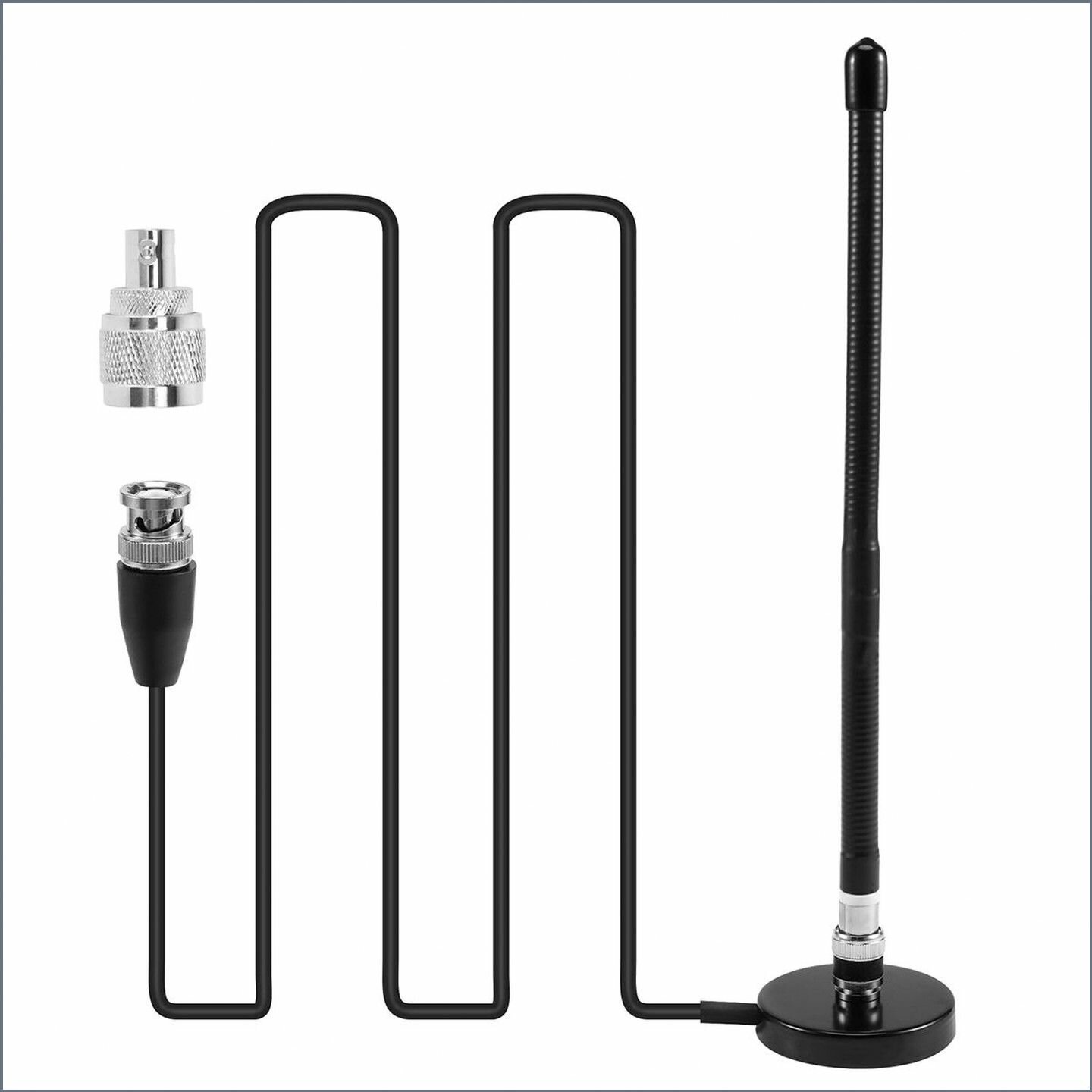Антенна CB Aerial 27 МГц Soft Whip Magnetic Base Разъем BNC PL259 для Cobra