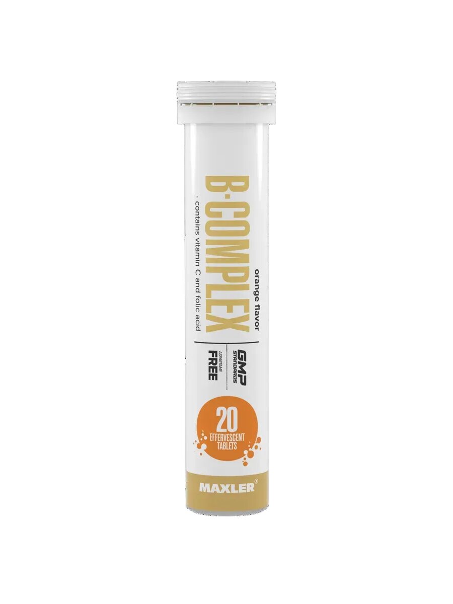 Макслер В-комплекс вкус апельсин / Maxler B-Complex Orange flavor шипучие таблетки по 4,0 г 20 шт