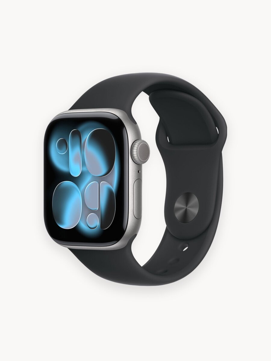 Умные часы Apple Watch Series 11, 42mm, Space Gray Aluminum Case with Black Sport Band, S/M