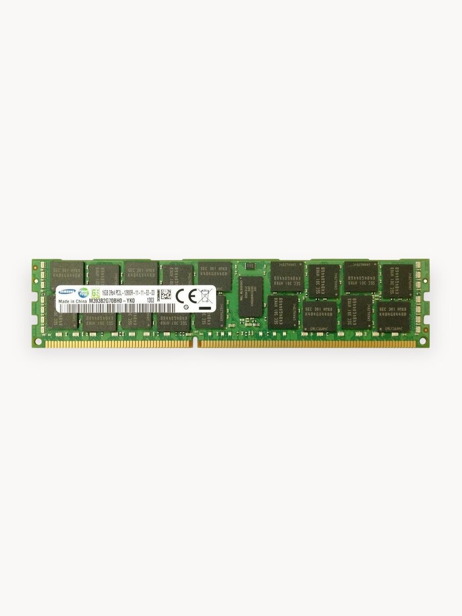 Модуль памяти для сервера DDR3 16Gb Samsung M393B2G70BH0-YK0 PC3L-12800 1600MHz ECC Reg 2R 1.35V