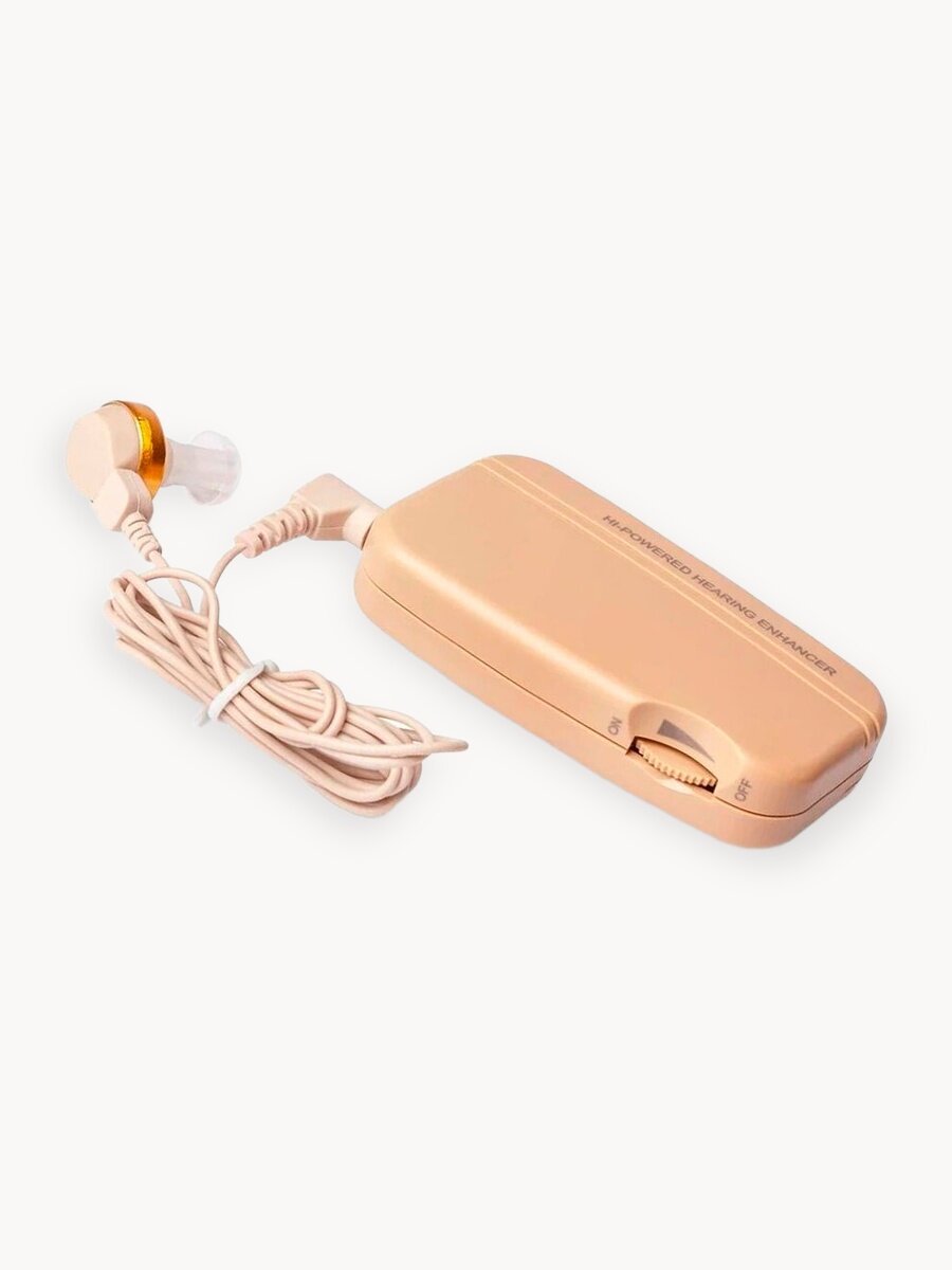 Усилитель звука слуховой аппарат HAP-40 для пожилых, заушный, цифровой, бежевый