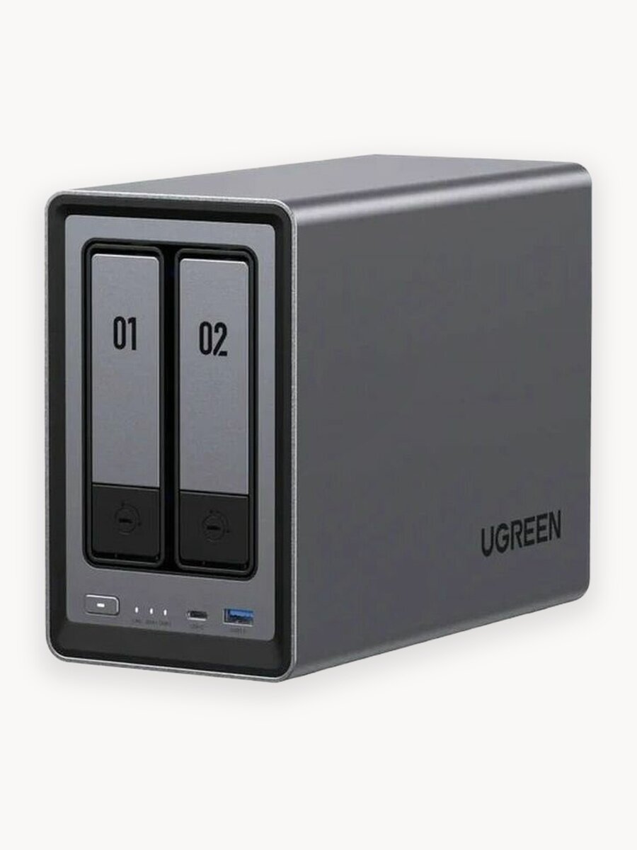 Сетевое хранилище Ugreen NASync DXP2800, поддержка RAID 0/1/JBOD, 8 ГБ RAM