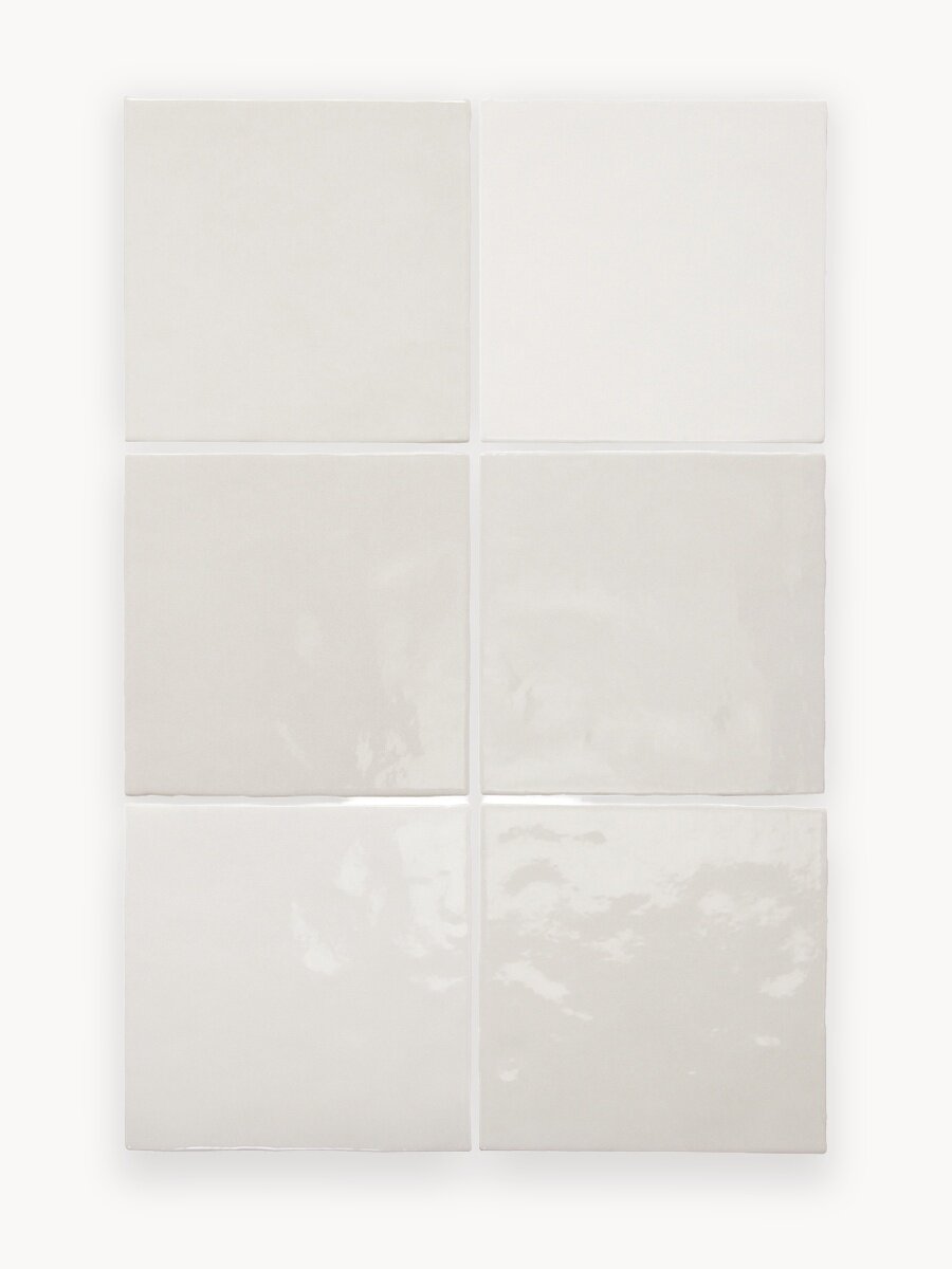 Керамическая плитка Equipe Artisan White 24454 , белая, глянцевая, 13,2х13,2 см ( в упаковке 57 шт- 1 м2)