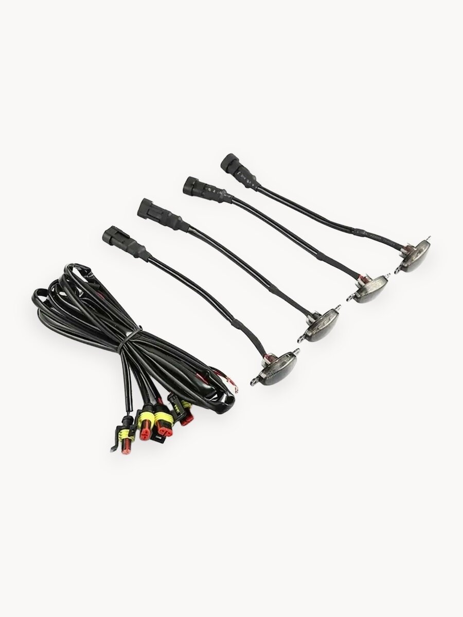 Габаритные огни оранжевые в решетку радиатора, ДХО, маяки