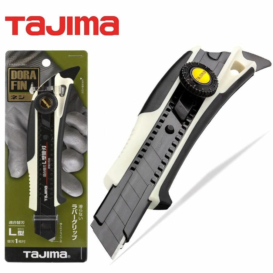 TAJIMA, 18 мм широкий художественный нож обойный нож Push Torque Auto Lock DFC-L560W 1101-2001 обойный нож 18мм автофиксация художественный нож