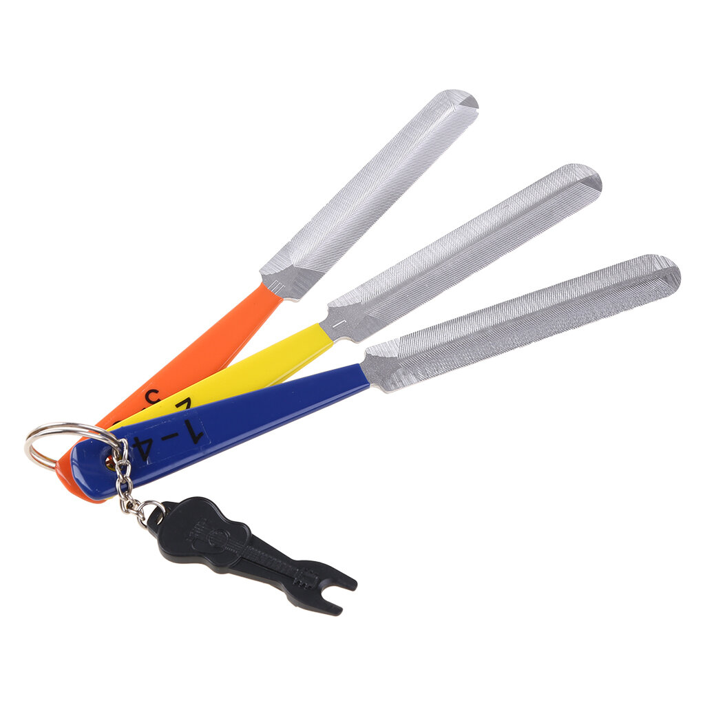 Струнные аксессуары, Напильники для обработки паза на гитарном порожке, набор из 1 шт.