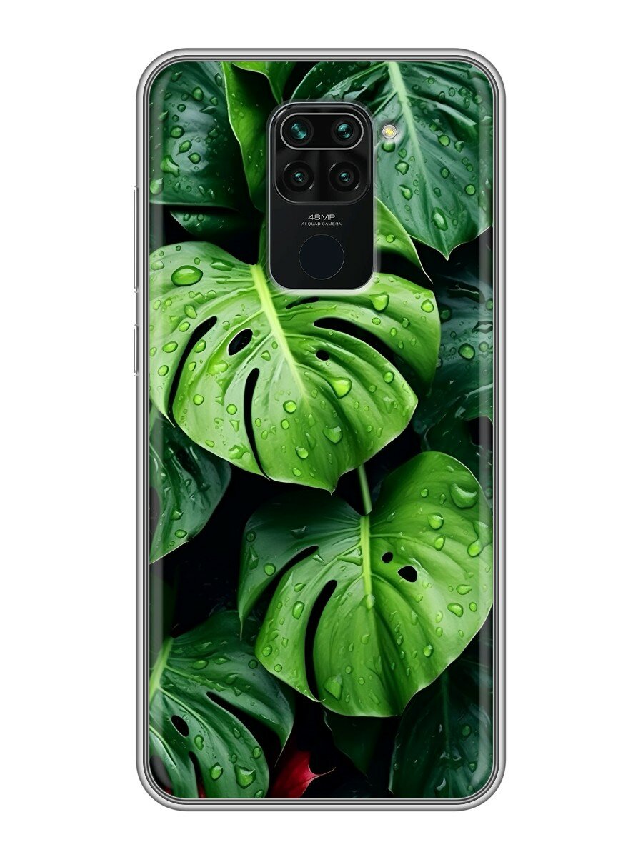 Чехол для Xiaomi RedMi Note 9 с принтом Листья (Сяоми Редми Нот 9)