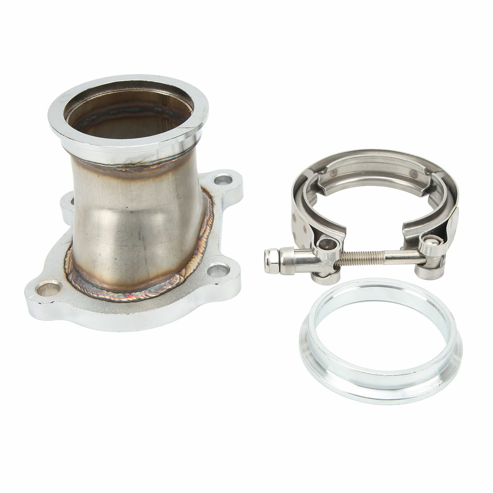 Фланец турбокомпрессора 2,5 дюйма с зажимом V-образной формы, прочный, подходит для CT26, из нержавеющей стали