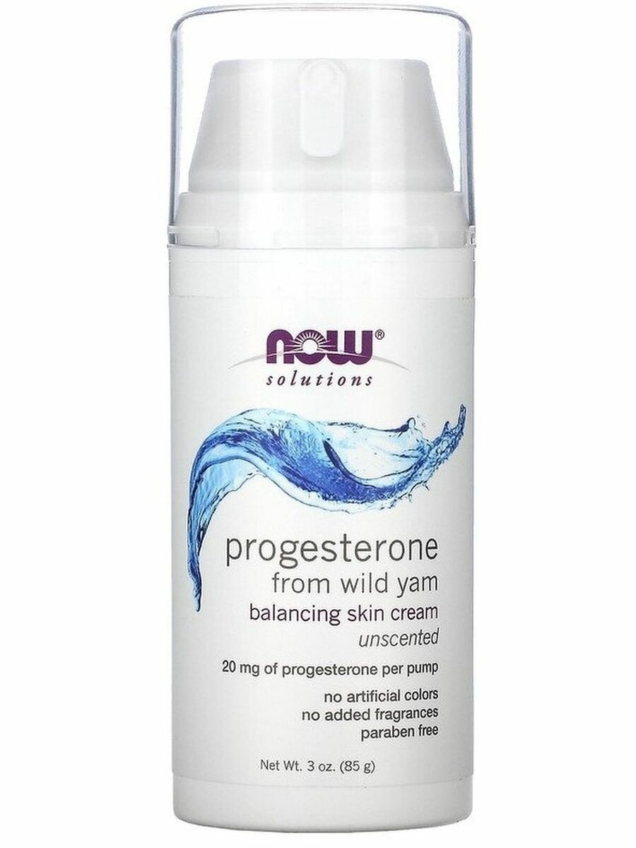 Крем Now Foods Natural Progesterone, без запаха, для омоложения кожи, 85 гр