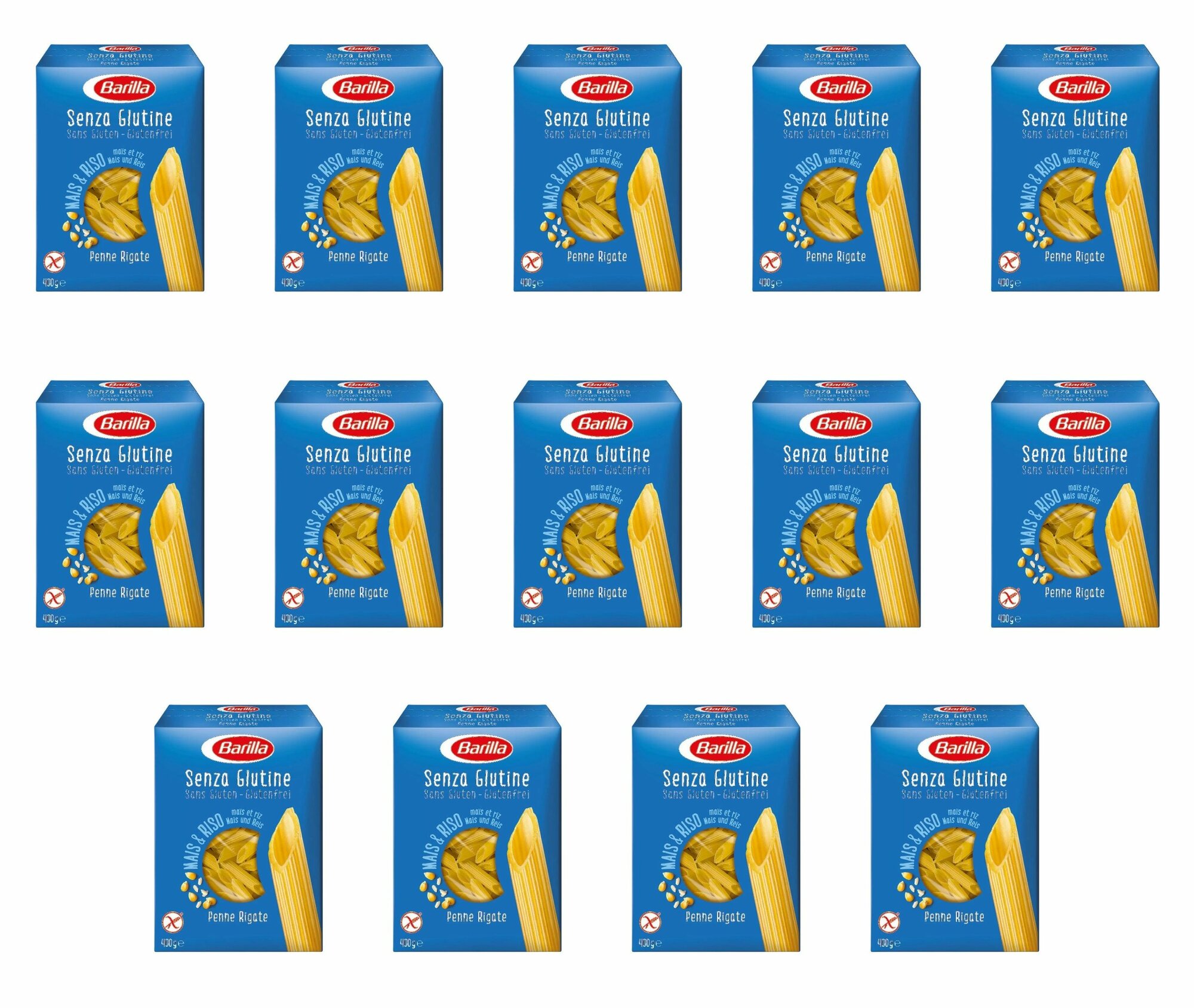 Barilla Макаронные изделия Пенне ригате, без глютена, 400 г, 14 уп в коробке
