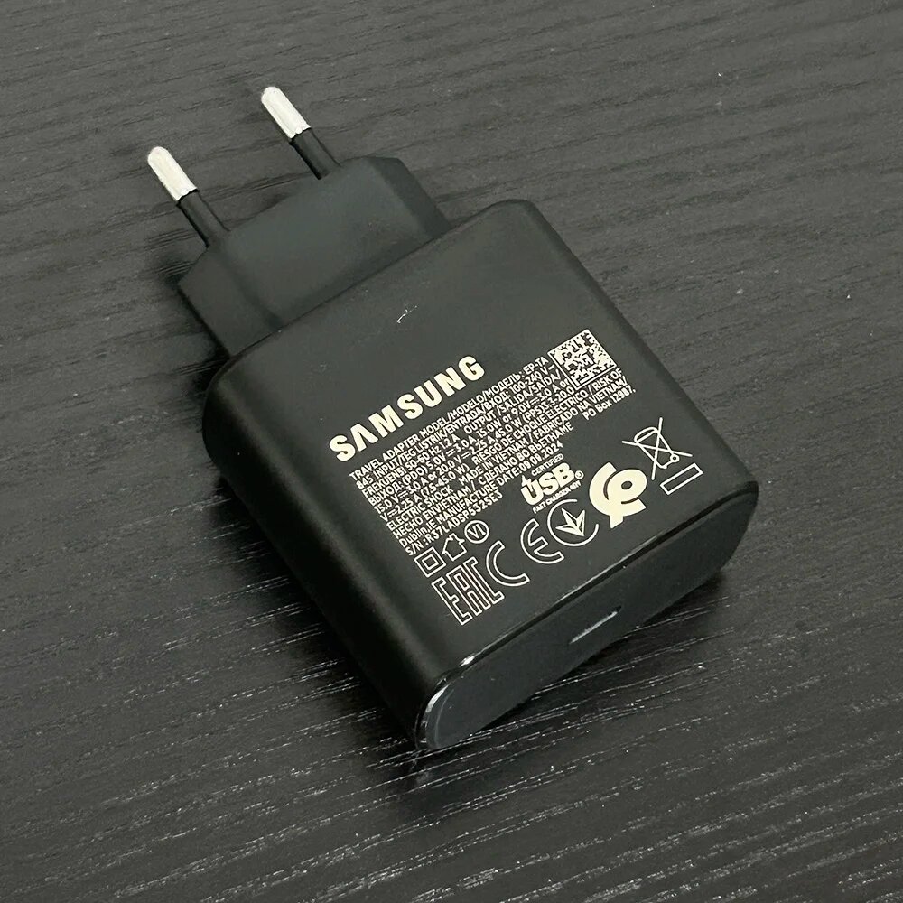 Супербыстрое Зарядное Устройство 45 Вт Для Samsung Galaxy S25 S24 S23 Ultra Plus FE Edge EU Black
