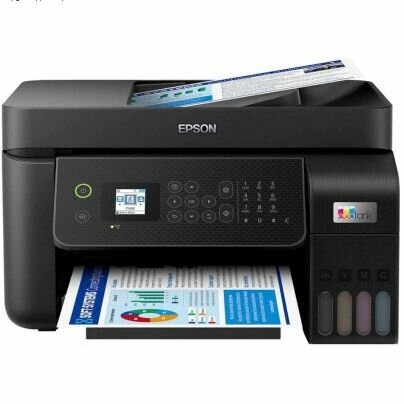 МФУ струйный Epson L5290 (C11CJ65409) черный - цветной, A4, 5760x1440 dpi, ч/б - 33 стр/мин (A4), RJ-45, USB, Wi-Fi