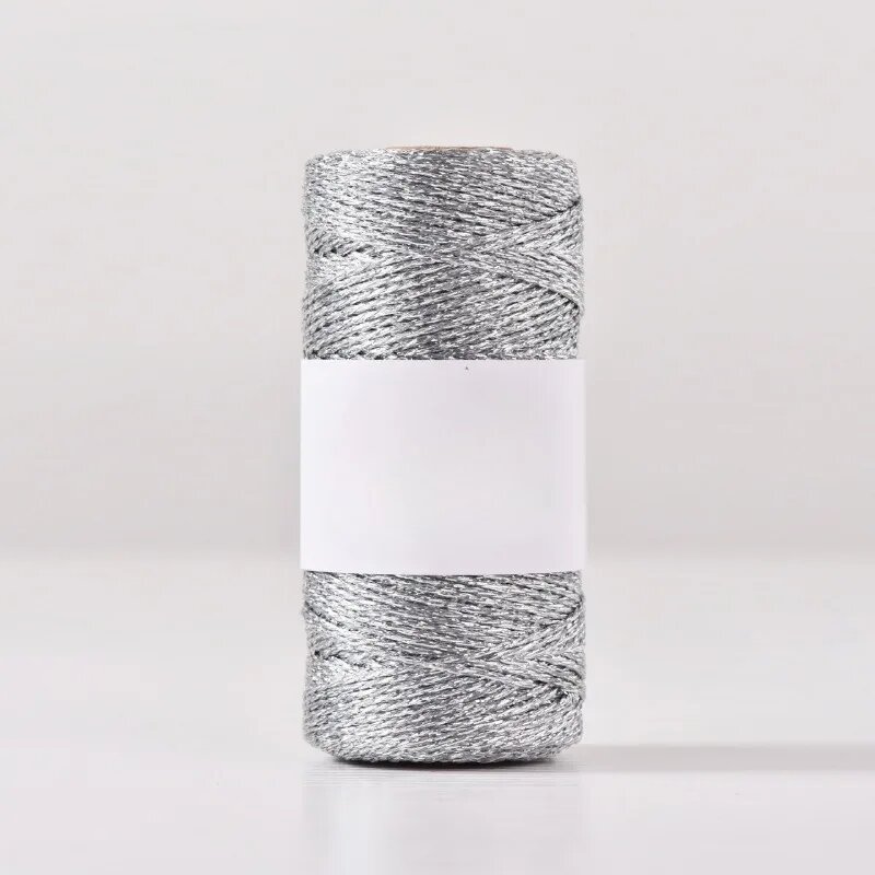 Металлическая блестящая нить для рукоделия Silver