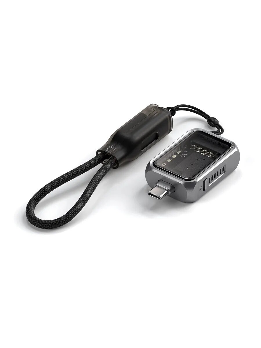 Бокс внешний для жесткого диска Satechi Mini NVMe SSD USB4 Enclosure. Цвет: серый