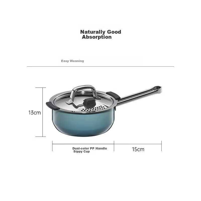 WMF Profi Resist German Imported Non-stick Pot Soup Pot Steamer Baby Food Nai Cai Rice Milk Pot 16cm Green Housewarming Kitchen Goodies