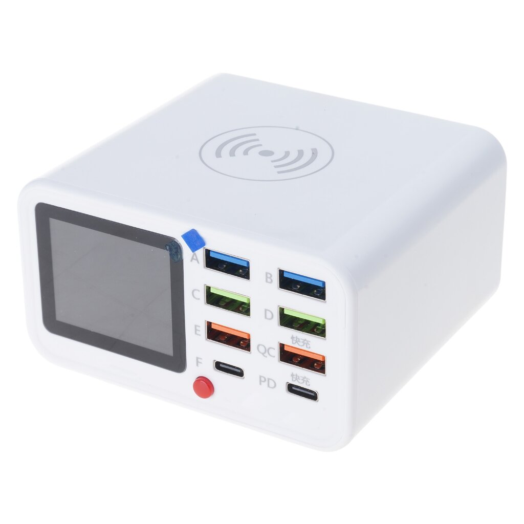 Многофункциональная 8-портовая Беспроводная Станция быстрой зарядки для Мобильных Телефонов с Защитой от короткого замыкания Для Домашнего или офисного использования