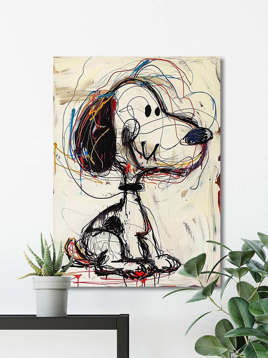 Современные картины для интерьера / граффити, картина в коридор / зал, 60х80 см.