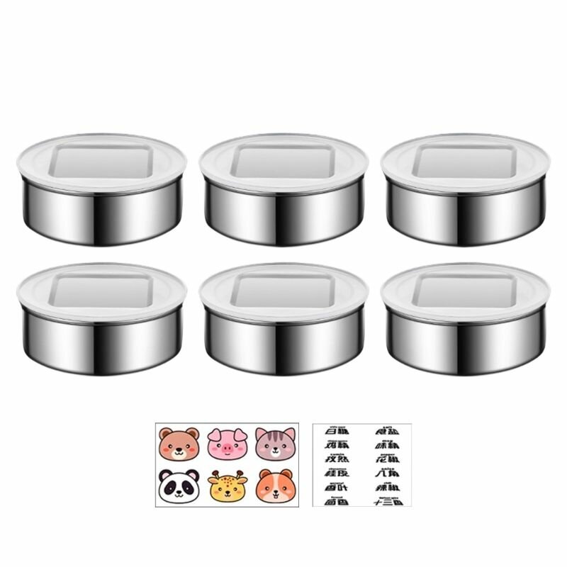 Набор из 6 магнитных банок для специй