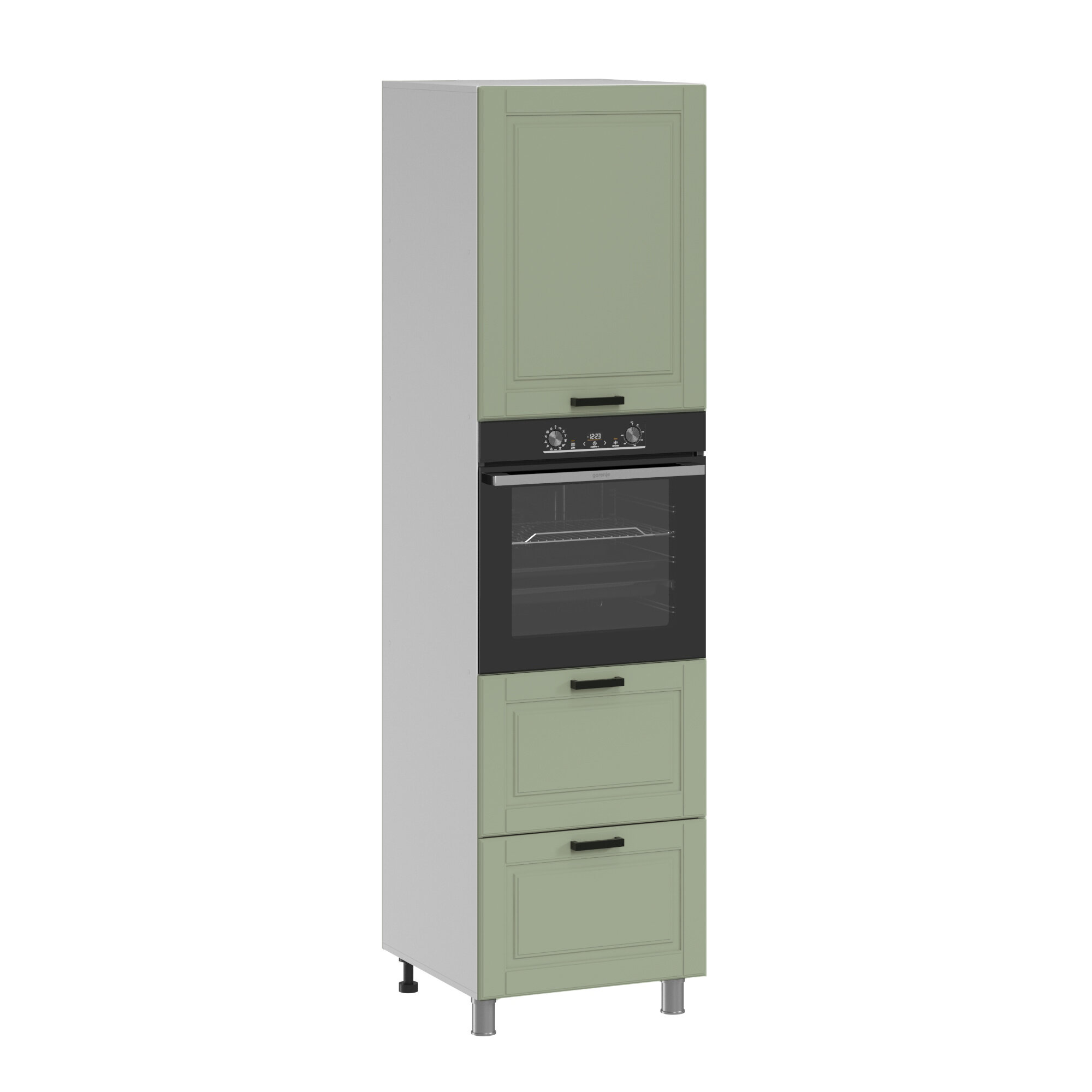 ARNIKA Шкаф-пенал под духовку "Нордик", фисташка МДФ, 60х57,6х215,6 см