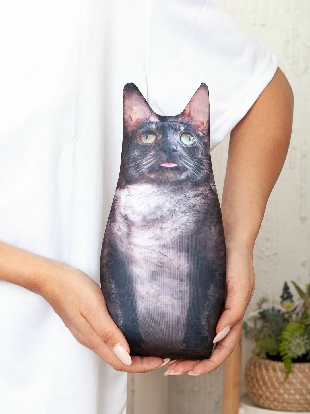 Мягкая антистресс мини игрушка-подушка кот мем Сигнал потерян